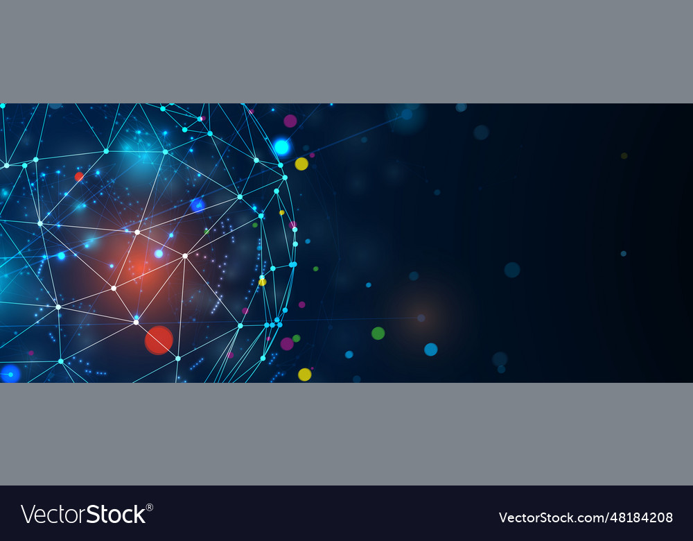 Quantum processing deep learning artificial Vector Image