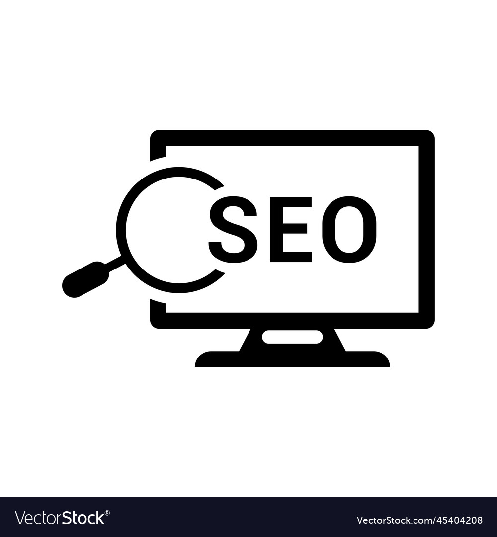 Search engine optimization icon Royalty Free Vector Image