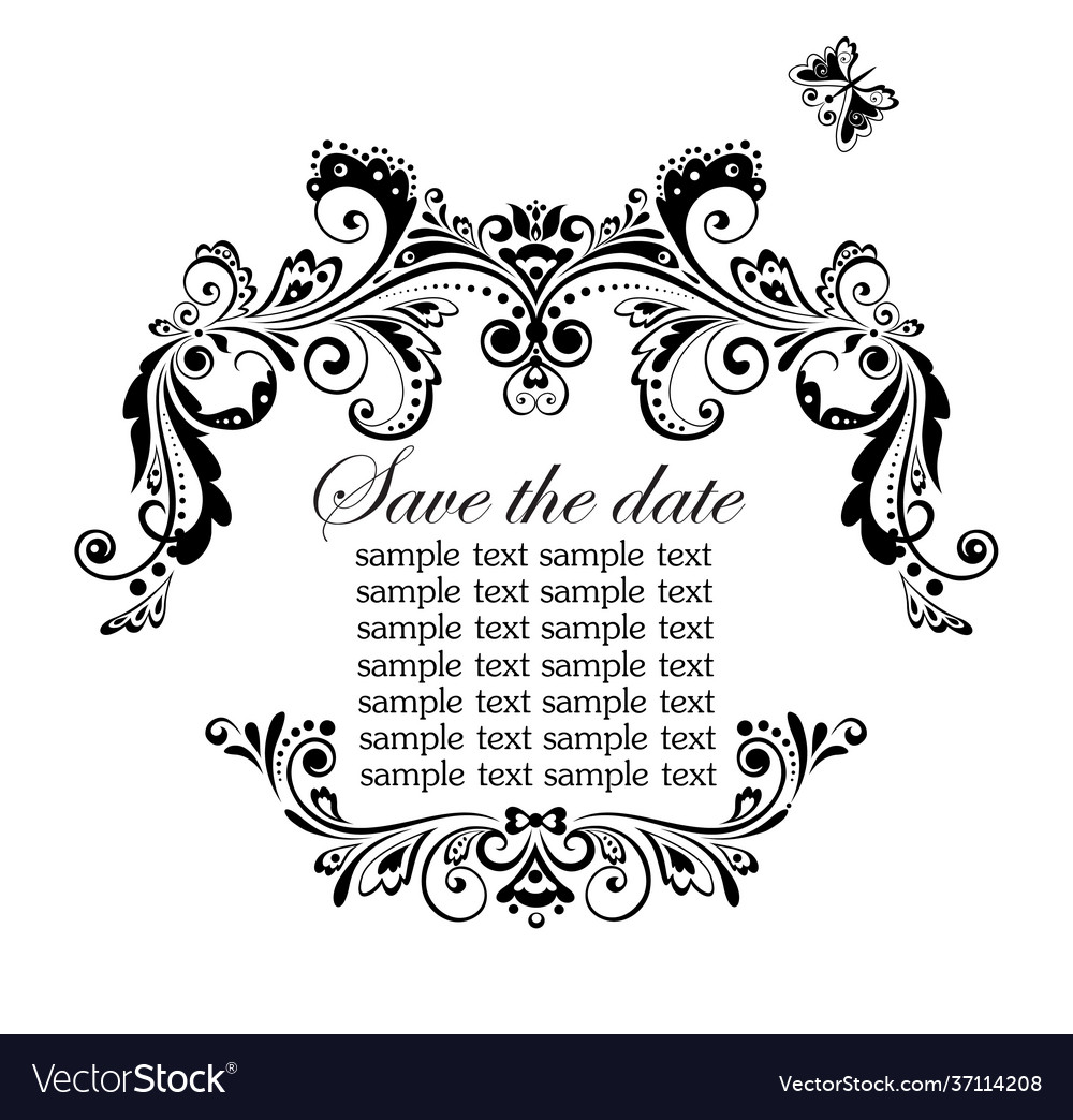 Wedding header Royalty Free Vector Image - VectorStock