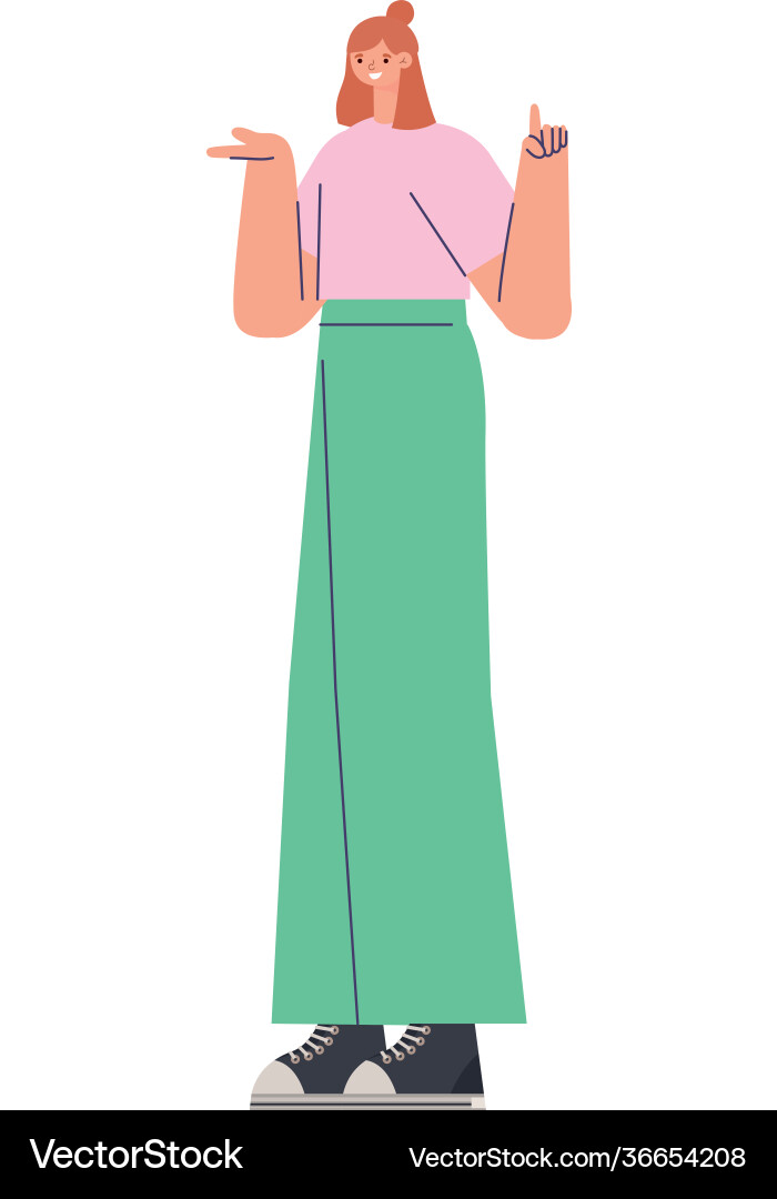 Woman in a white background Royalty Free Vector Image