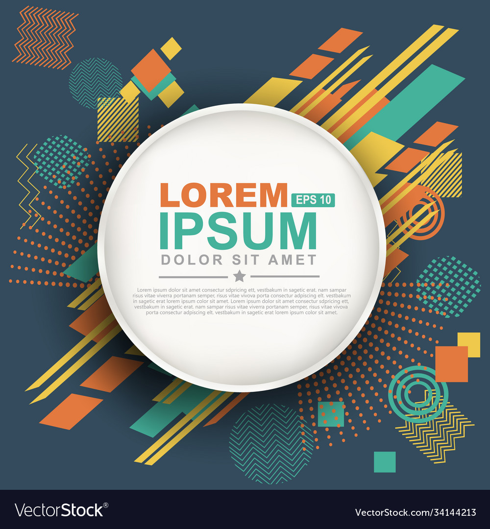 Abstract circle geometric pattern design Vector Image