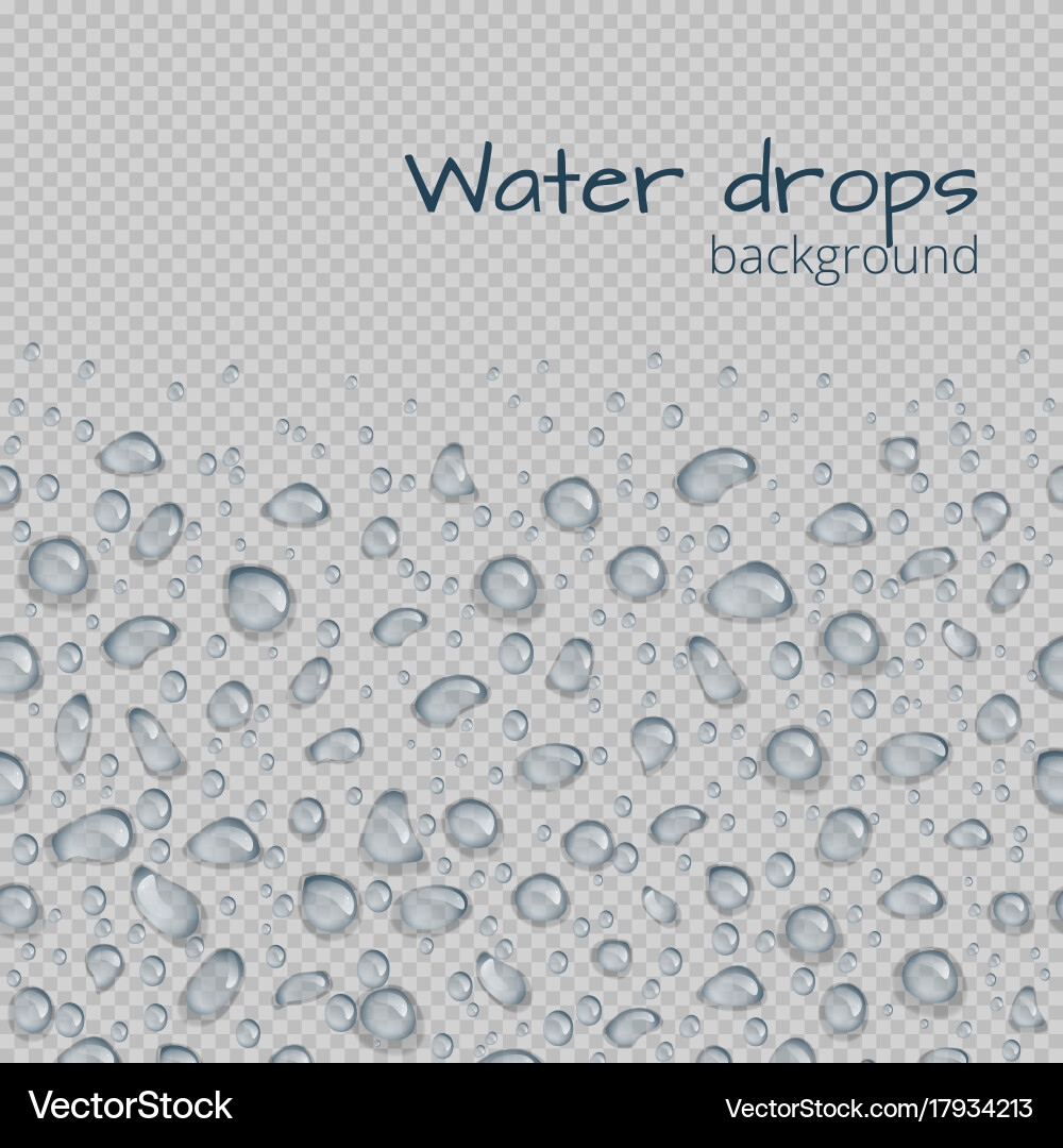 Background with drops of water Royalty Free Vector Image