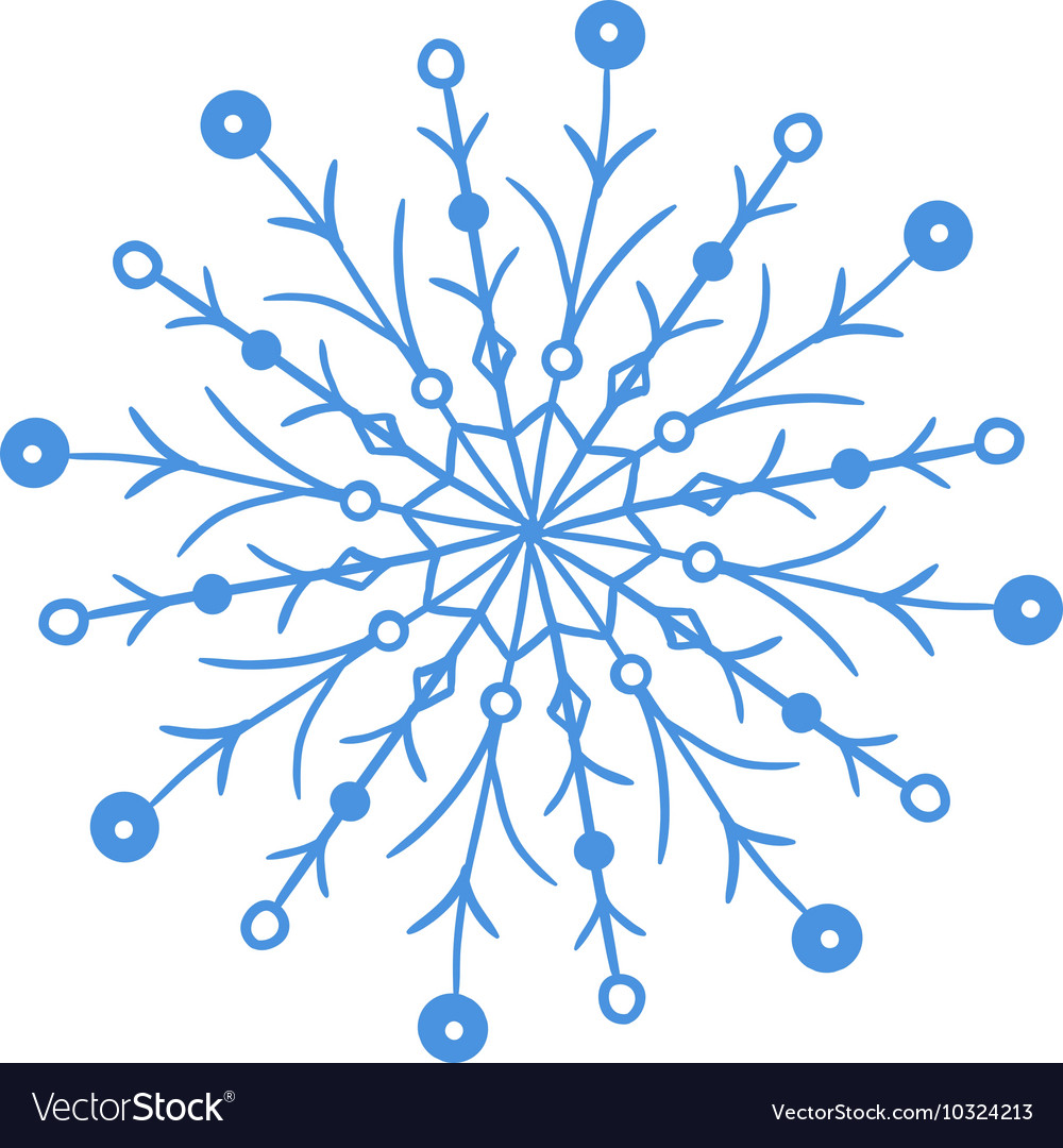 Blue snowflake Royalty Free Vector Image - VectorStock