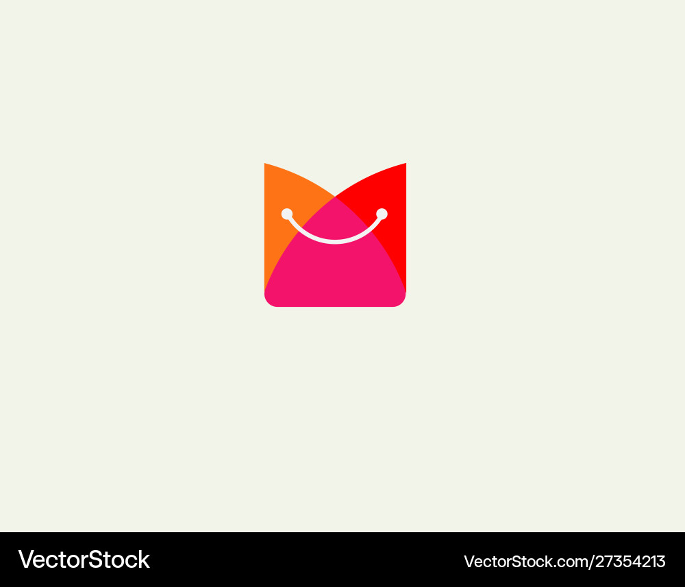 Bright logo silhouette a bag or pocket Royalty Free Vector