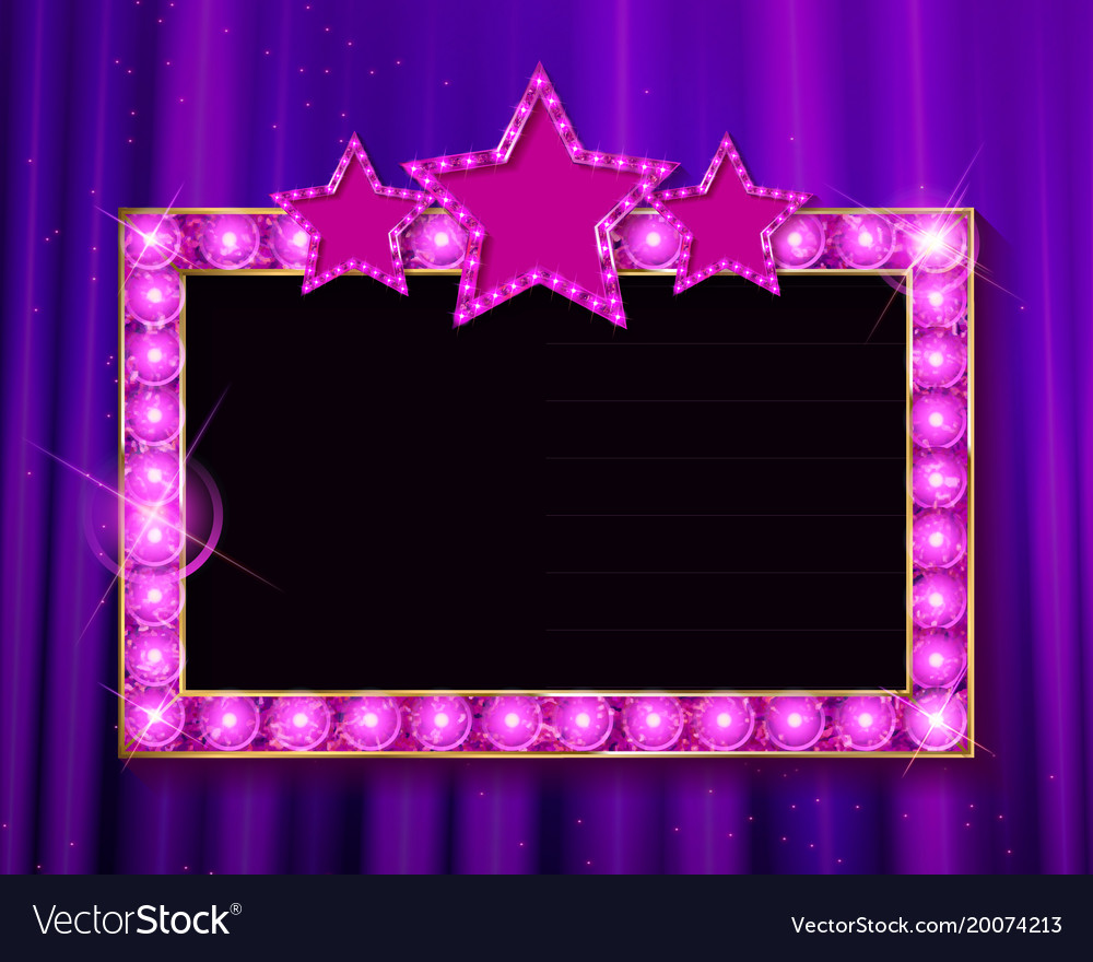 Cinema golden rectangular frame Royalty Free Vector Image