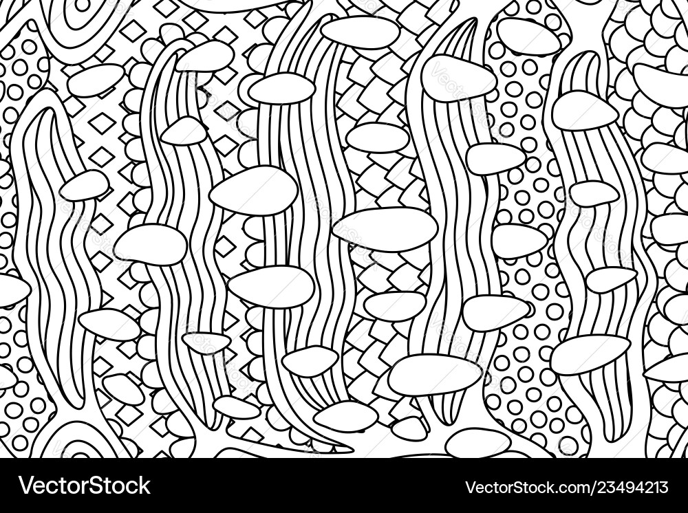 Coloring book page with beautiful monochrome Vector Image