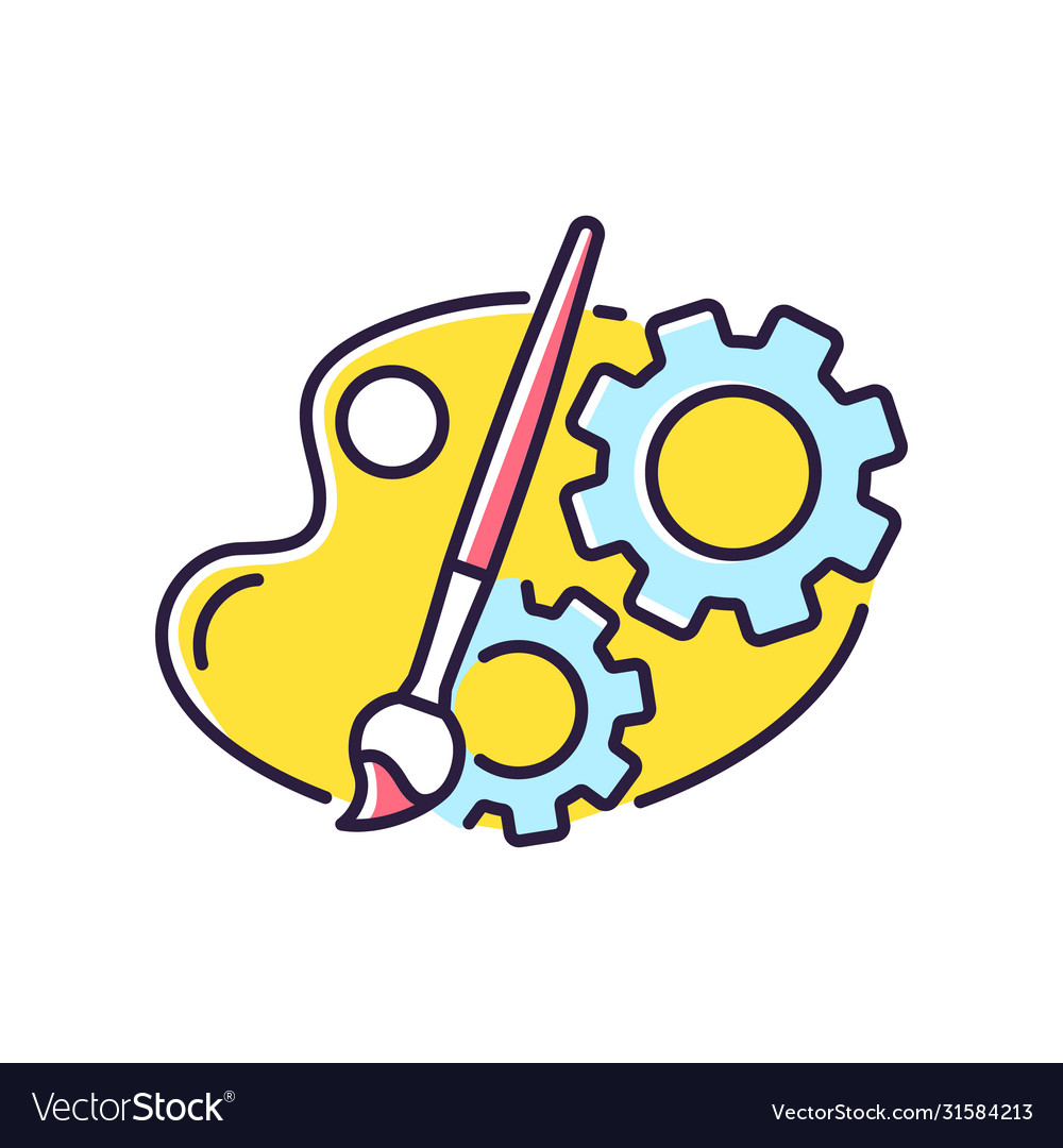 Creative process rgb color icon Royalty Free Vector Image Creative process rgb color icon Royalty Free Vector Image