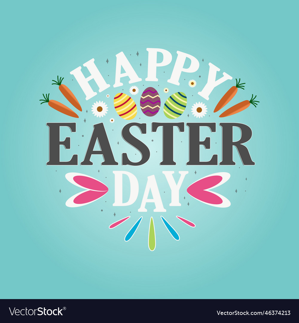 Happy easter day background Royalty Free Vector Image