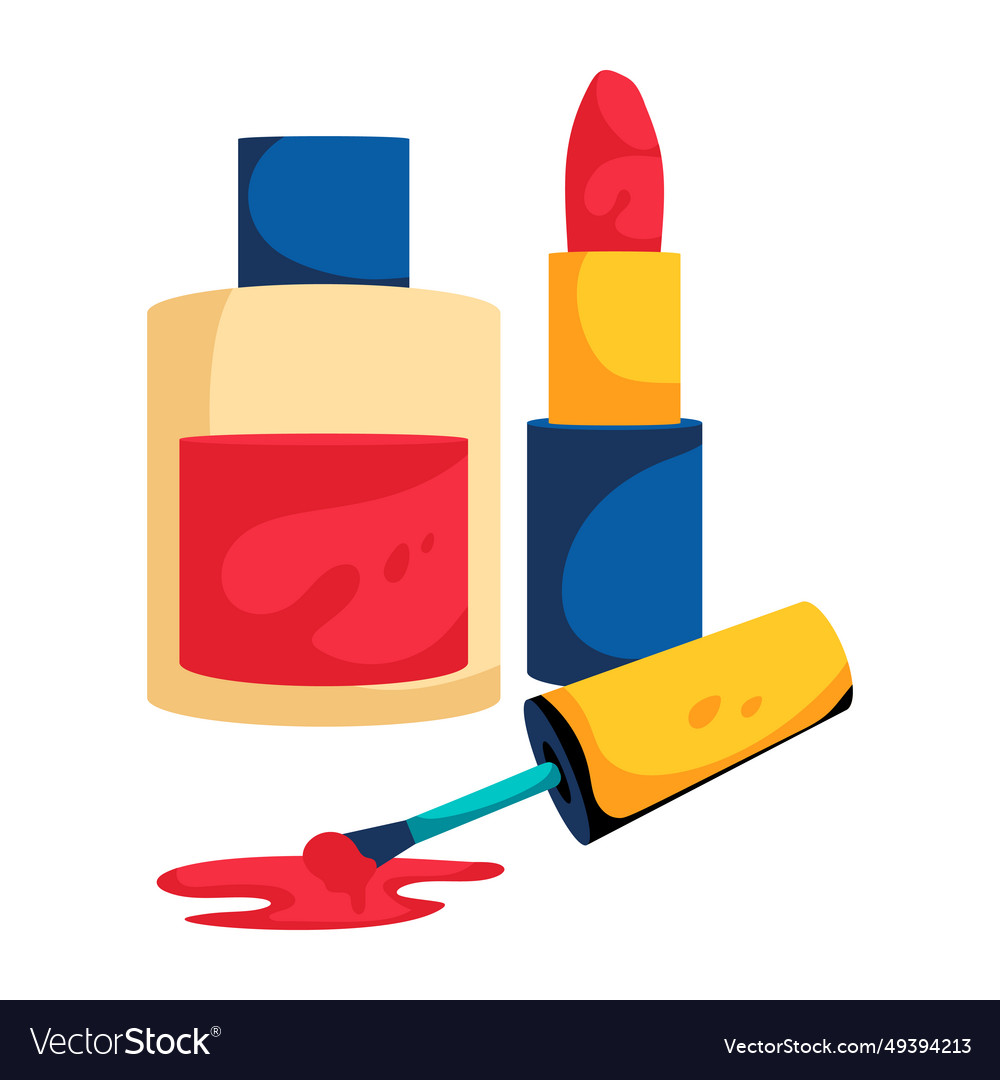 Makeup products Royalty Free Vector Image - VectorStock