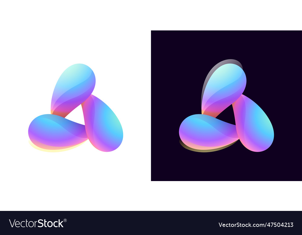 Multicolor fintech logo abstract gradient Vector Image Multicolor fintech logo abstract gradient Vector Image