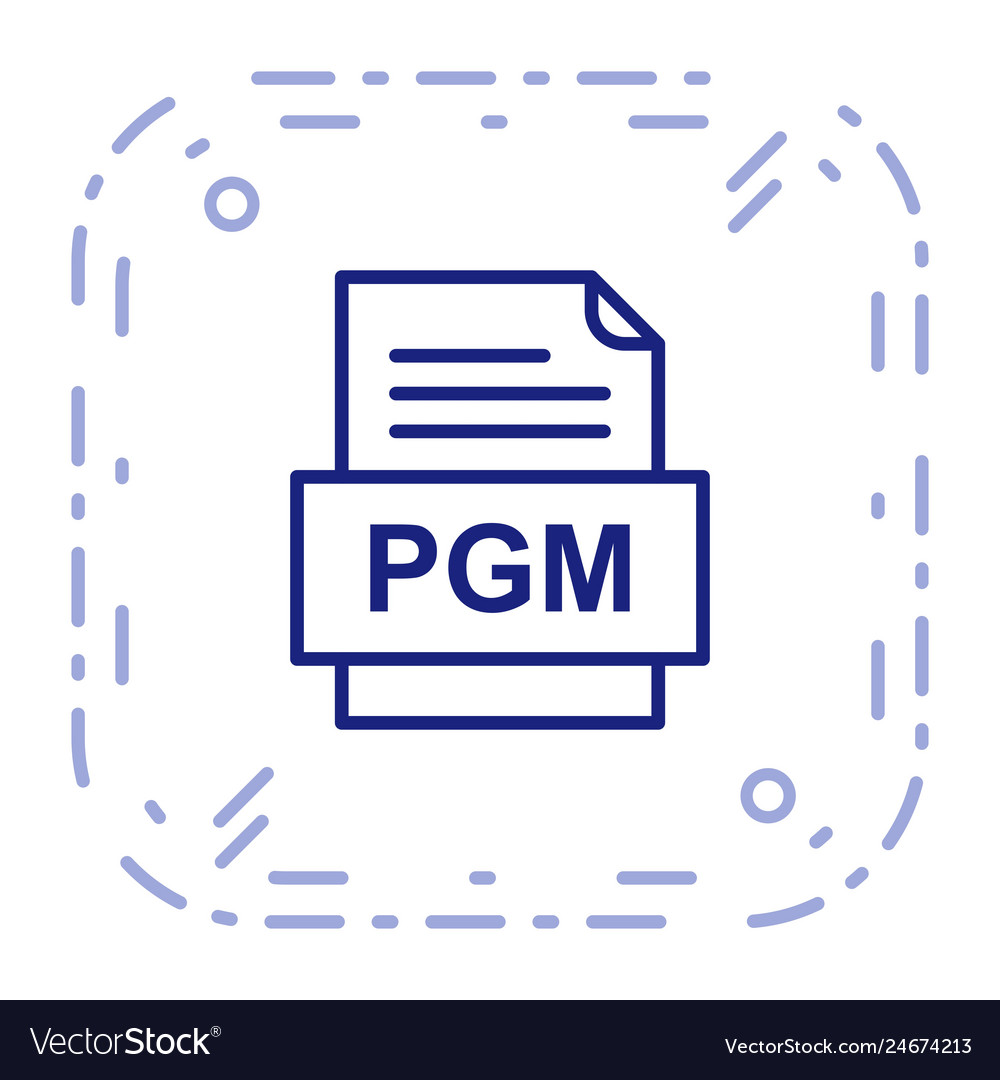 Pgm file document icon Royalty Free Vector Image