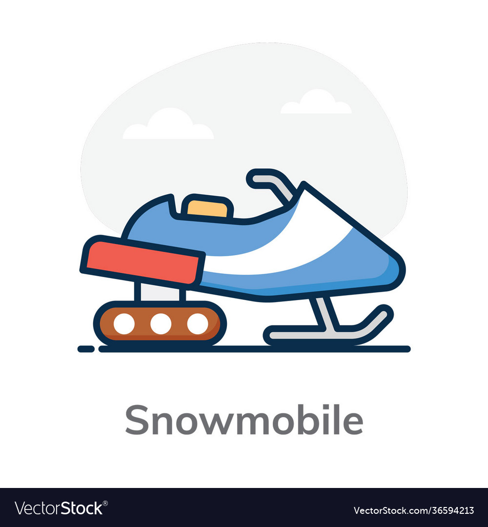 Snowmobile Royalty Free Vector Image - VectorStock