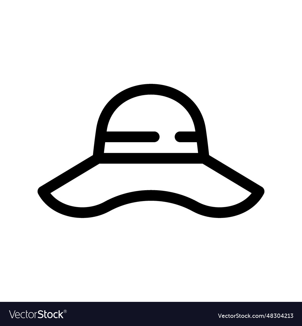Sun hat icon Royalty Free Vector Image - VectorStock