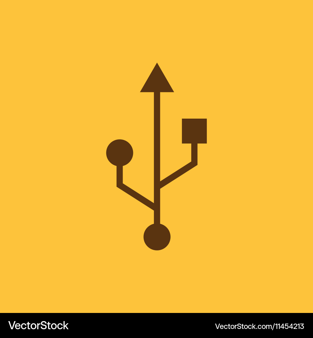 Usb icon transfer and connection data Royalty Free Vector
