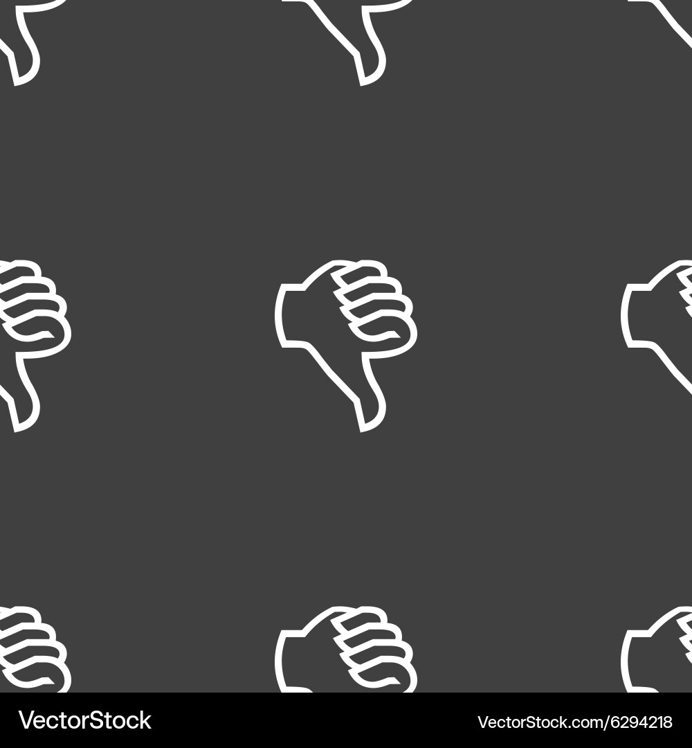 Dislike sign icon thumb down hand finger Vector Image