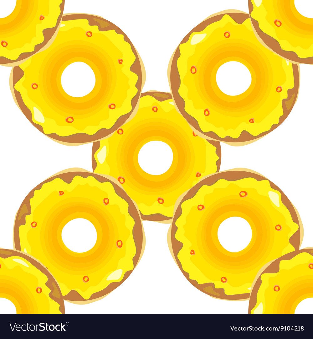 Donut seamless background texture pattern Vector Image