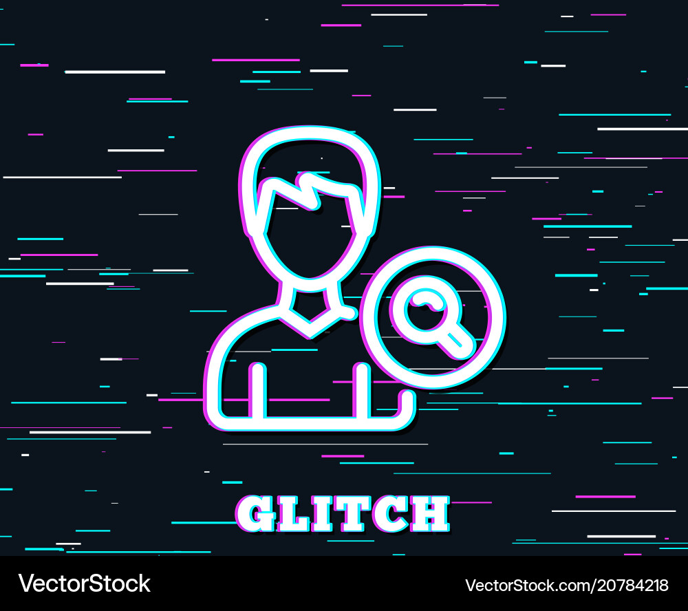 Search user line icon male profile sign Royalty Free Vector