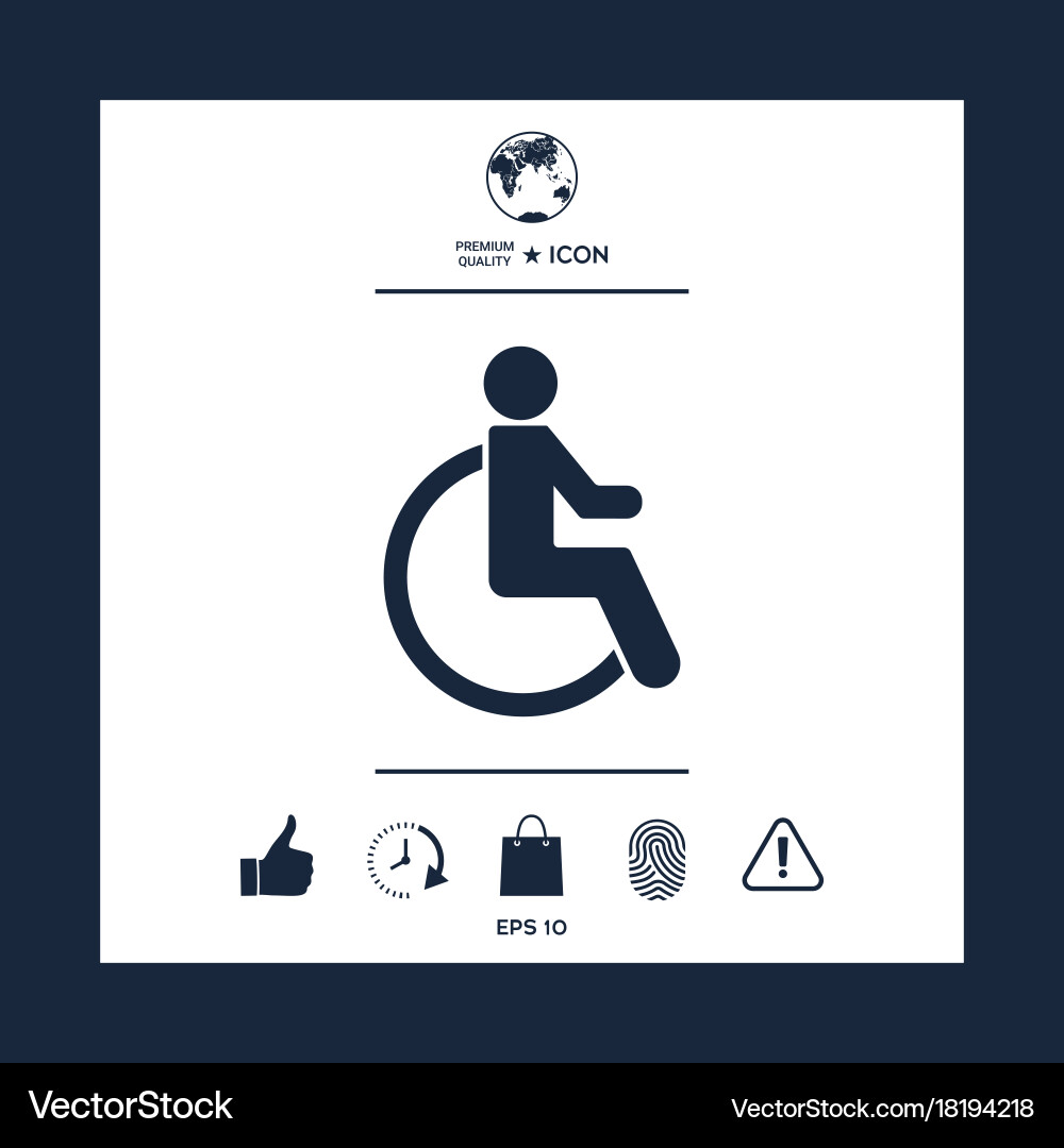 Wheelchair handicap icon Royalty Free Vector Image