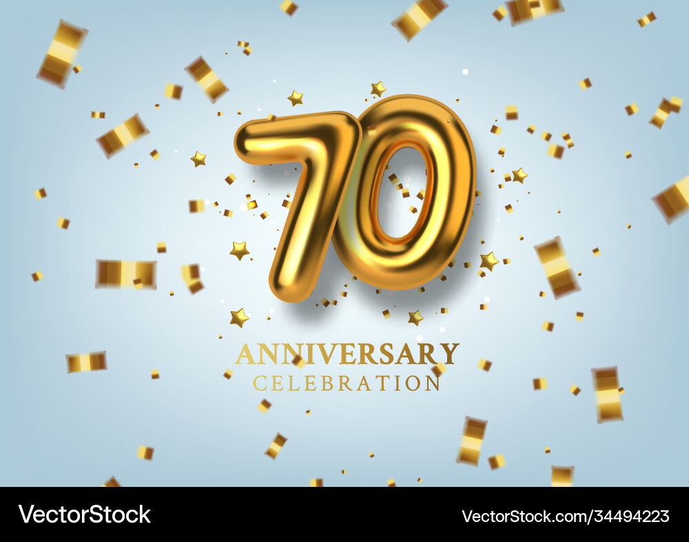 70th anniversary celebration number in form Vector Image