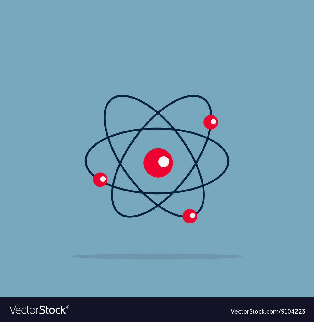 Atom structure symbol Royalty Free Vector Image