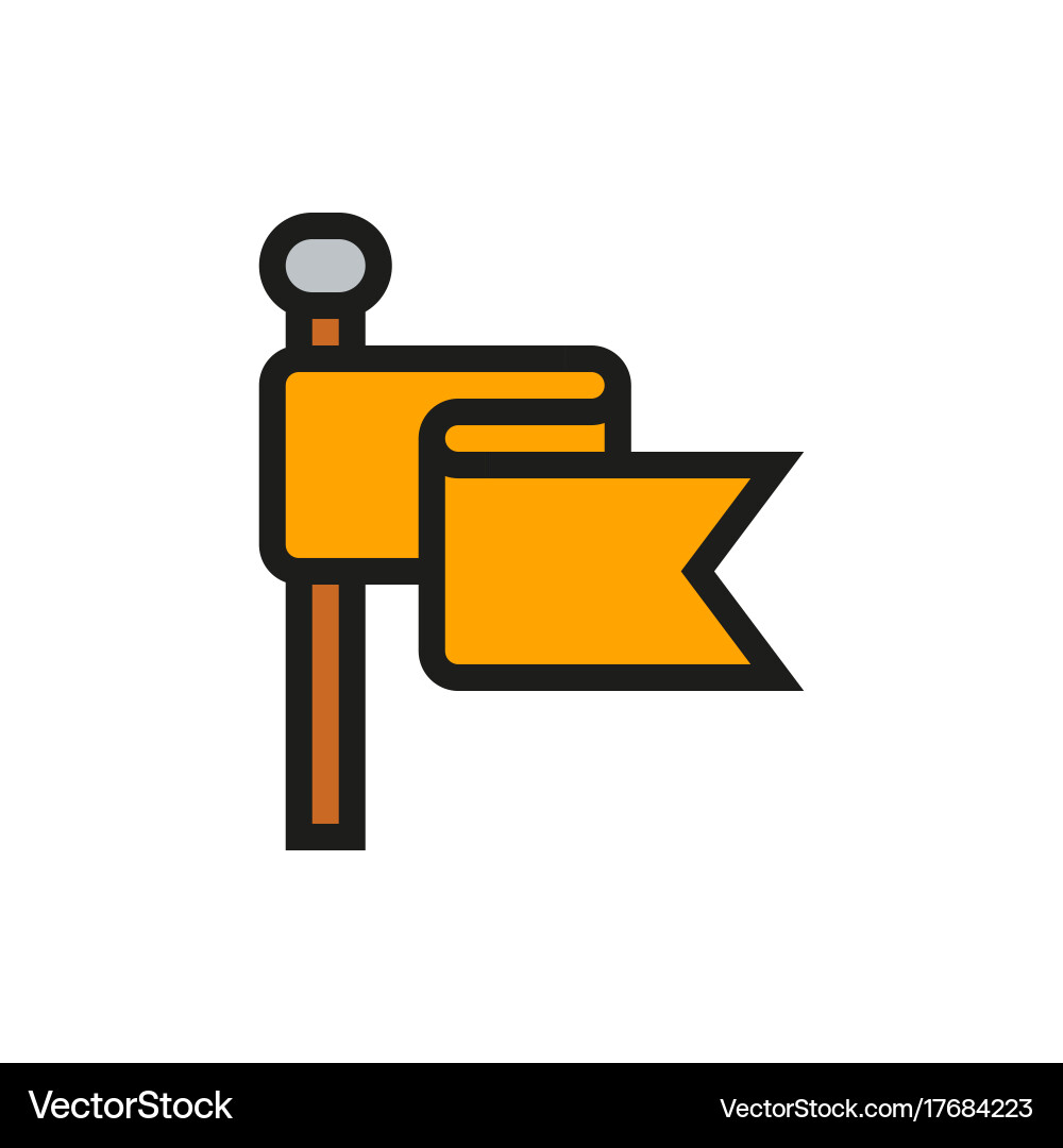 Flag icon on white background Royalty Free Vector Image