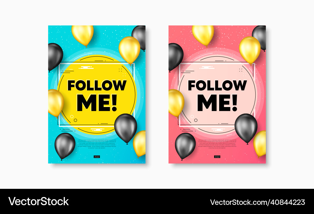 Follow me text special offer sign Royalty Free Vector Image