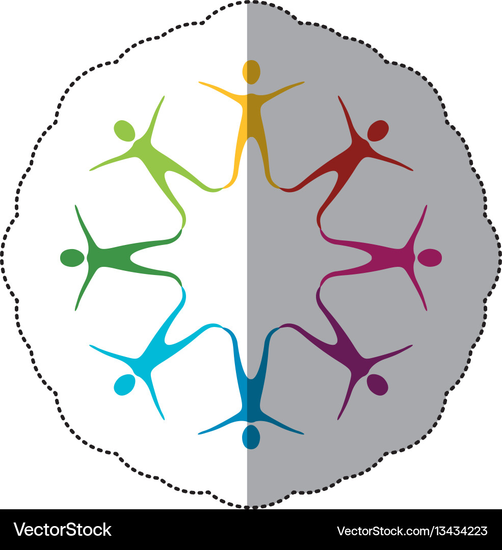 People making a star with their legs Royalty Free Vector