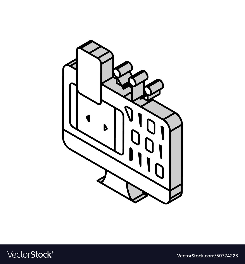 Programming software isometric icon Royalty Free Vector