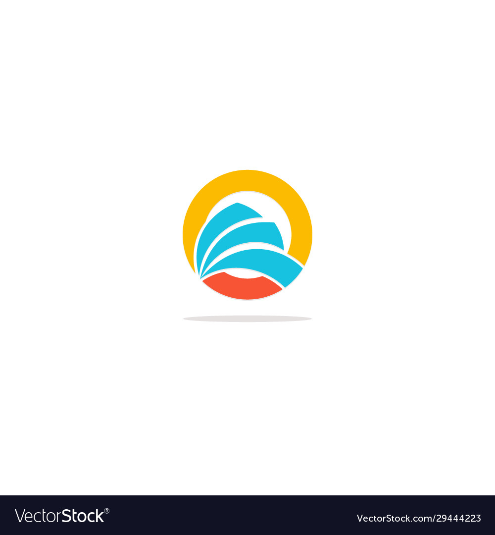 Round abstract loop progress logo Royalty Free Vector Image