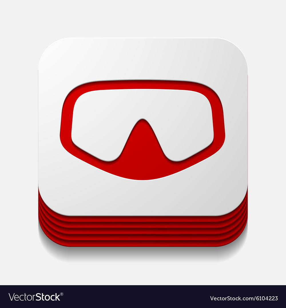 Square button mask Royalty Free Vector Image - VectorStock