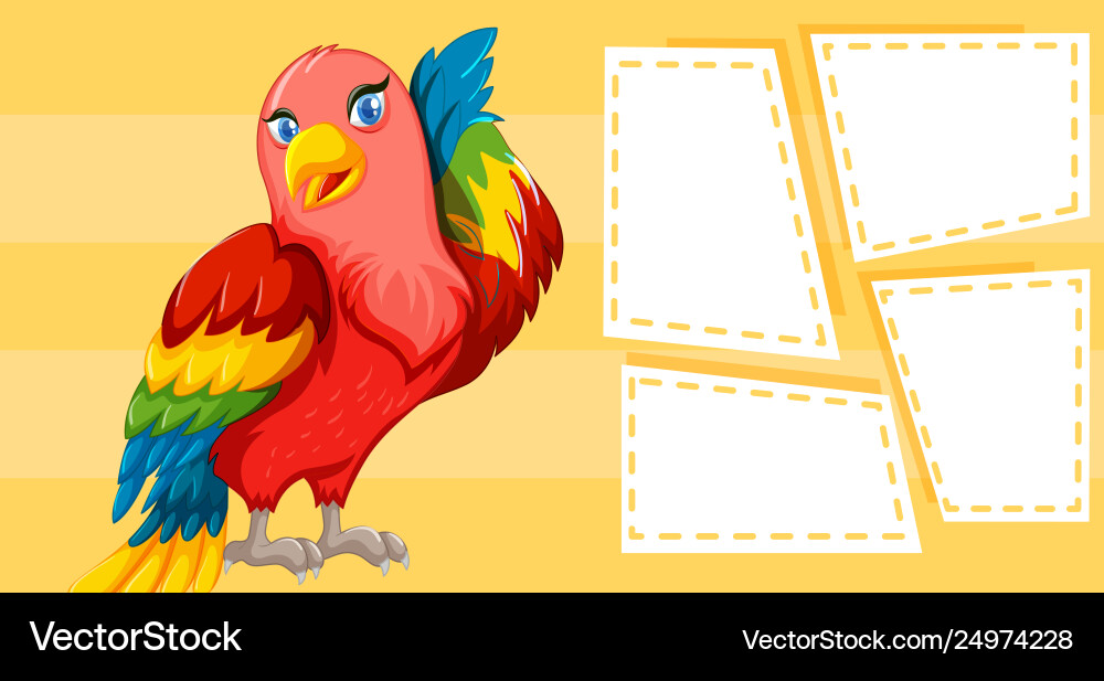 Bird themed design for writing Royalty Free Vector Image
