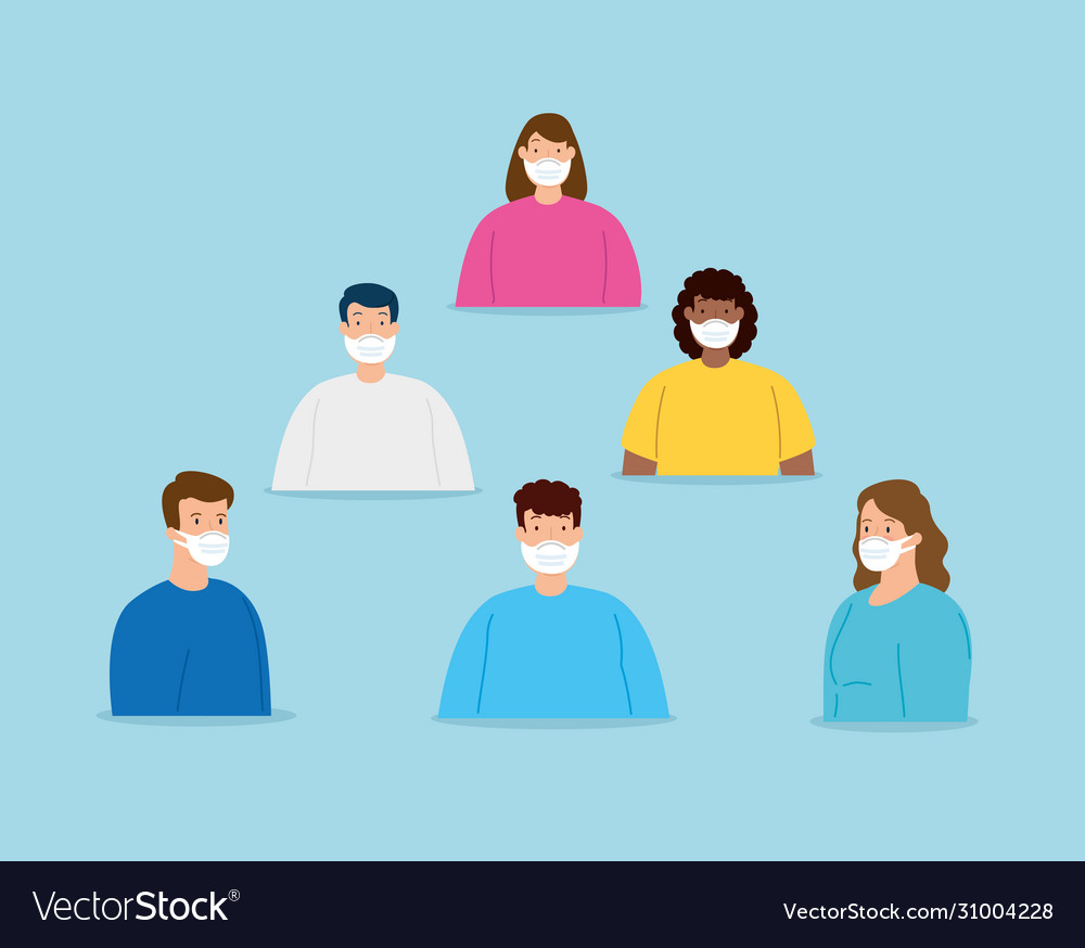 Campaign social distancing for covid19 19 Vector Image