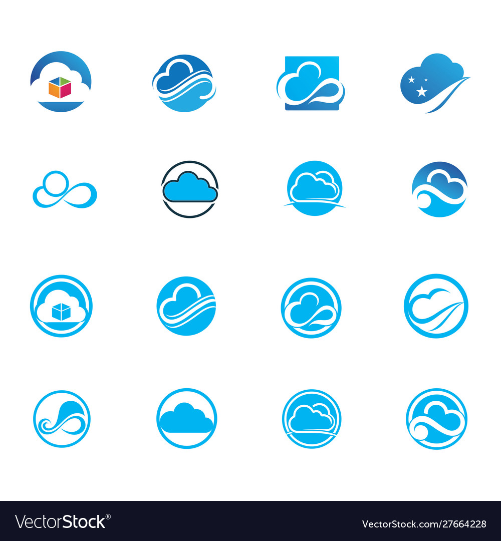Cloud template Royalty Free Vector Image - VectorStock