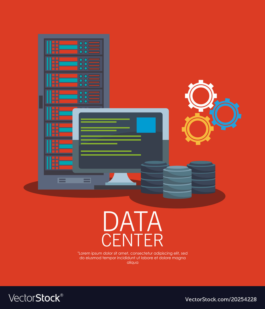 Data center technology Royalty Free Vector Image