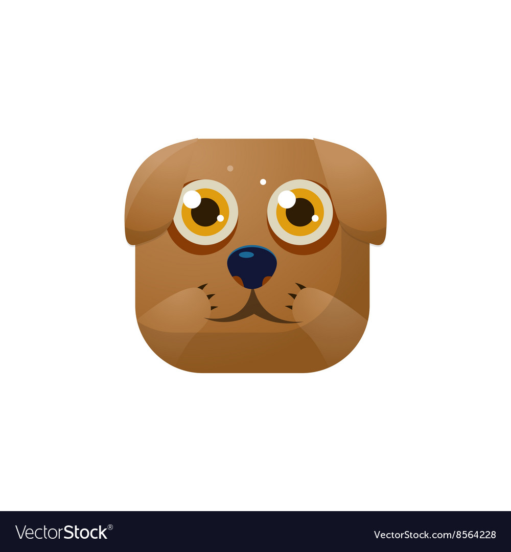 Dog square icon Royalty Free Vector Image - VectorStock