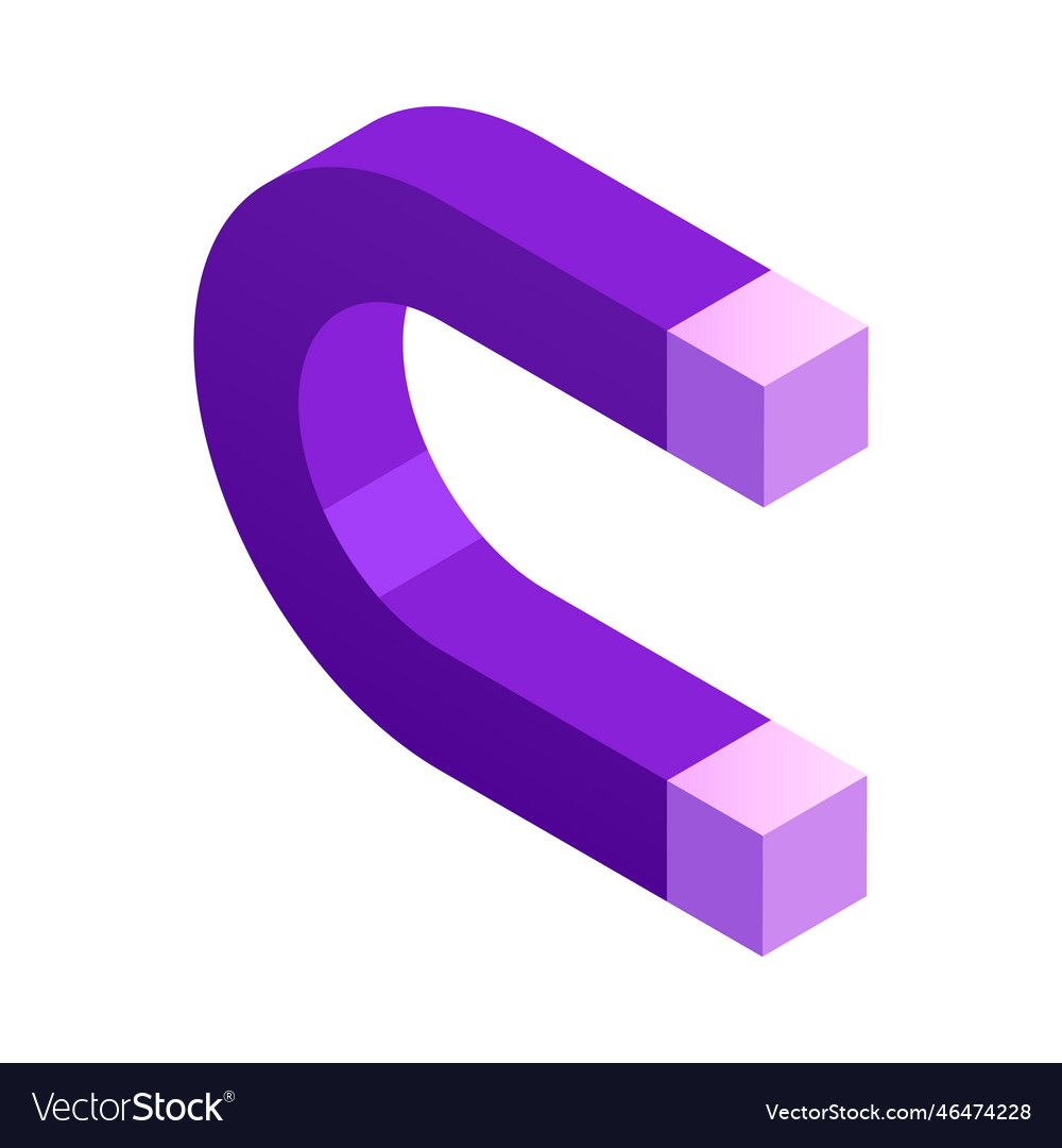 Magnet isometric icon Royalty Free Vector Image Magnet isometric icon Royalty Free Vector Image