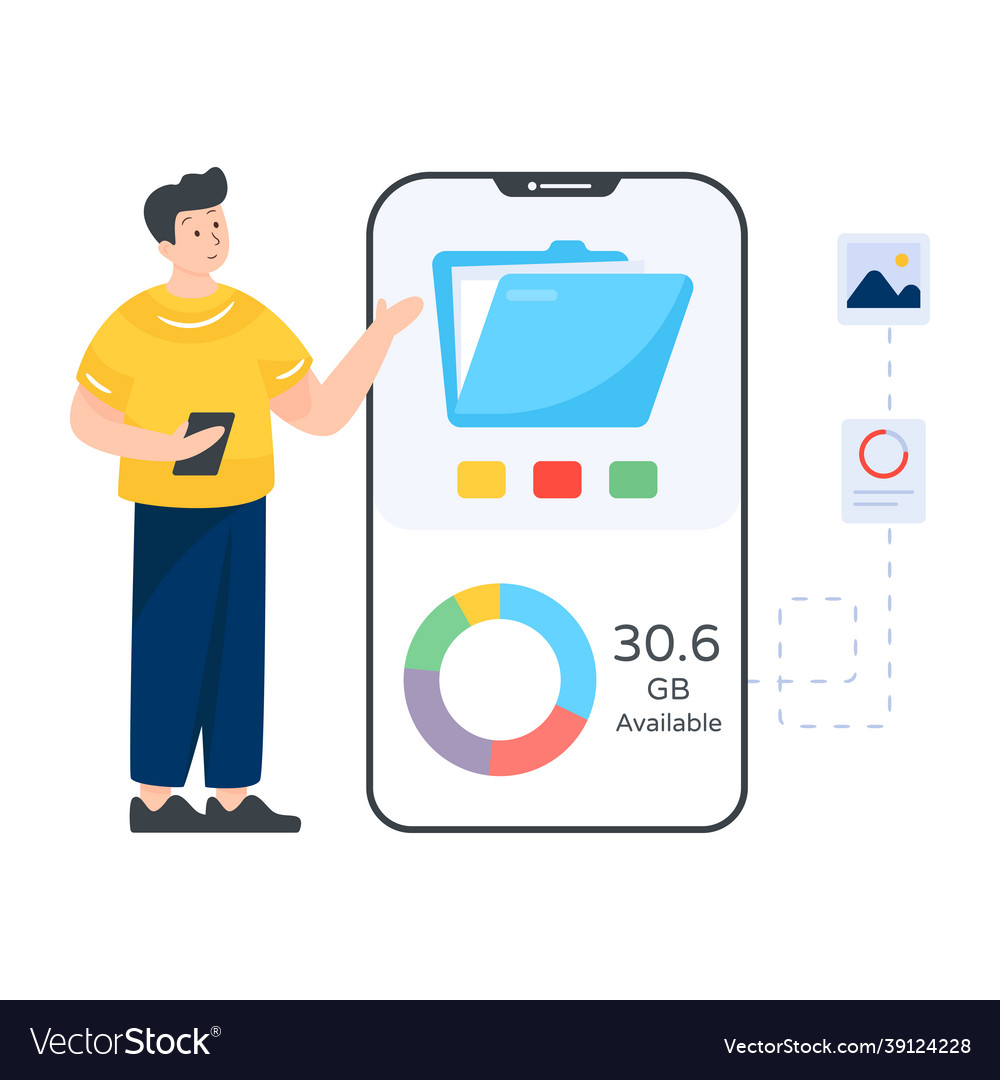 Mobile folder Royalty Free Vector Image - VectorStock