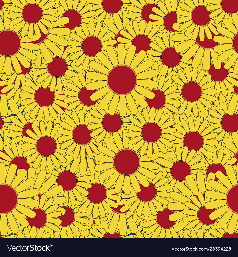 Seamless pattern abstract flowers Royalty Free Vector Image