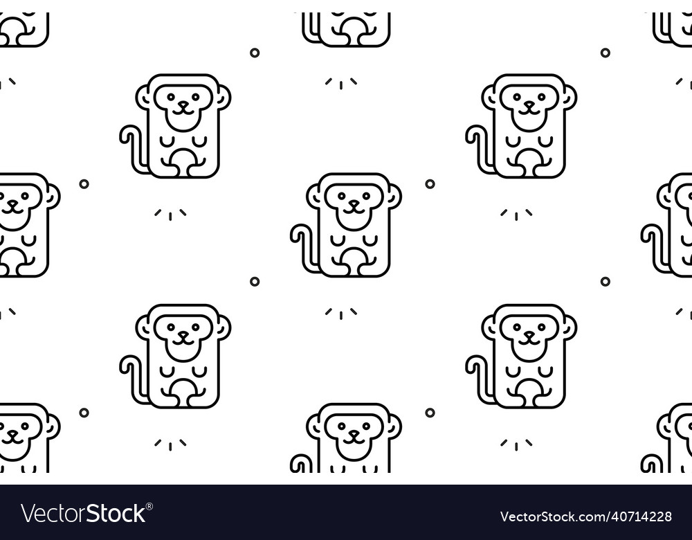Seamless pattern with monkeys Royalty Free Vector Image