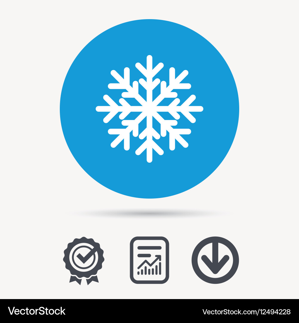 Snowflake icon air conditioning sign Royalty Free Vector