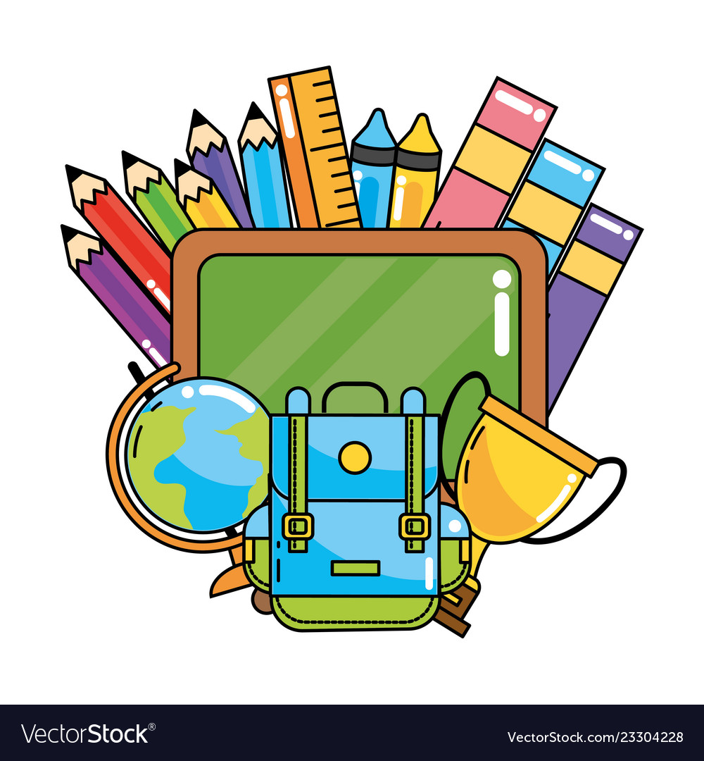 Study element cartoon Royalty Free Vector Image