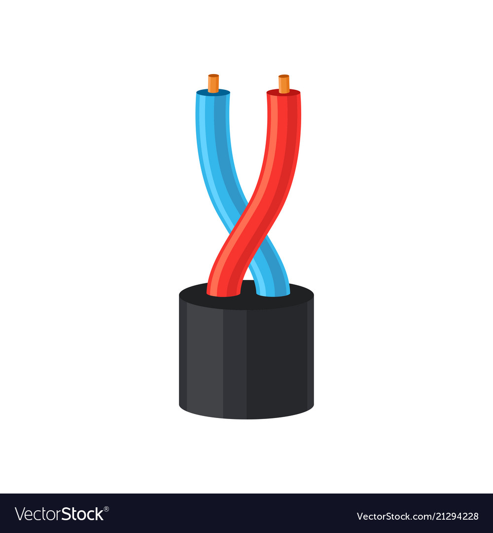 Two wire electrical cable multicore Royalty Free Vector