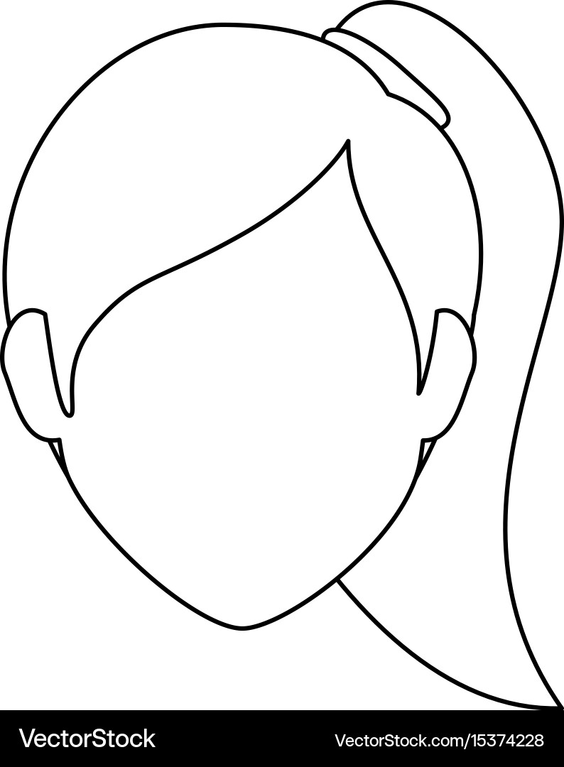 Woman face cartoon Royalty Free Vector Image - VectorStock