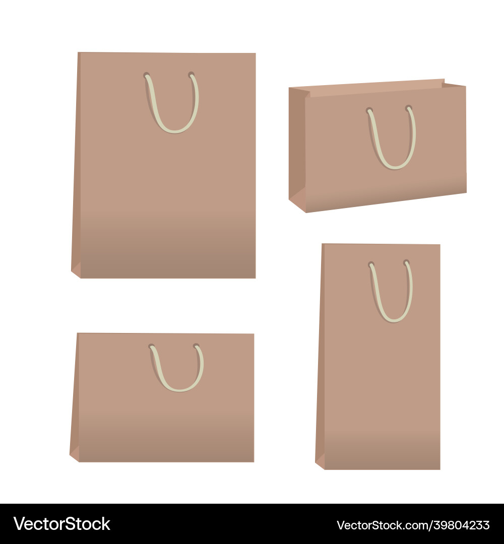 A set of craft package templates Royalty Free Vector Image