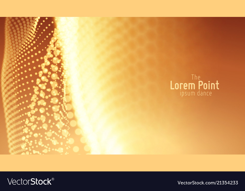Abstract particle wave points array Royalty Free Vector