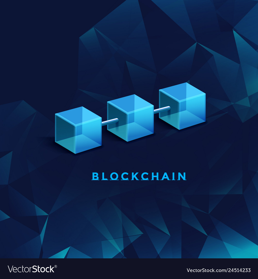 Blockchain technology concept database data Vector Image