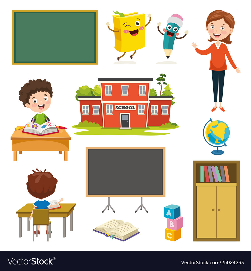 Education elements Royalty Free Vector Image - VectorStock