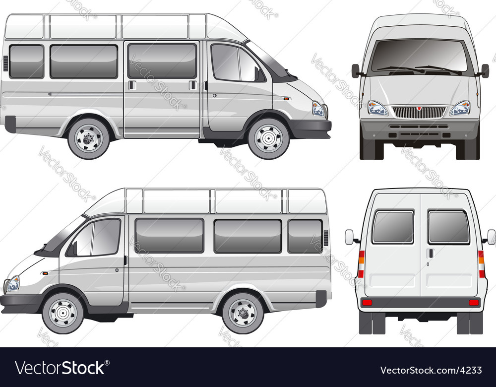 Mini bus Royalty Free Vector Image - VectorStock
