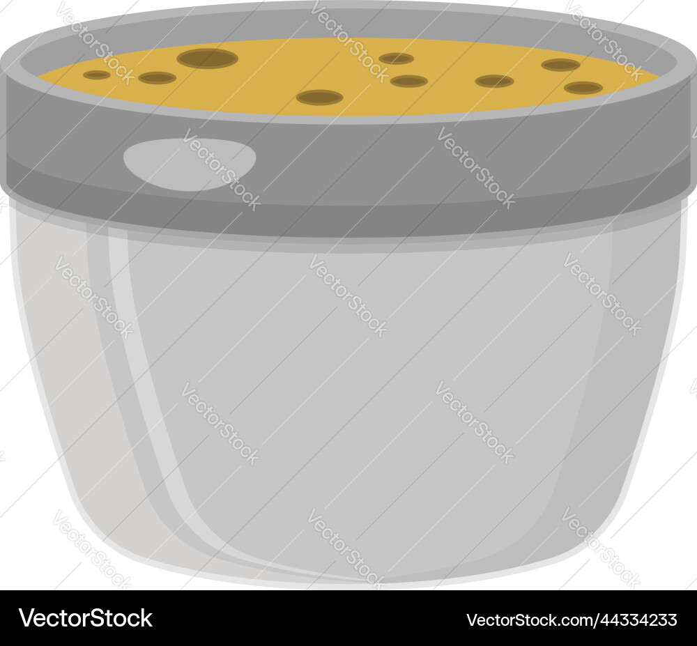 Mixing bowl with cake batter on a white Royalty Free Vector