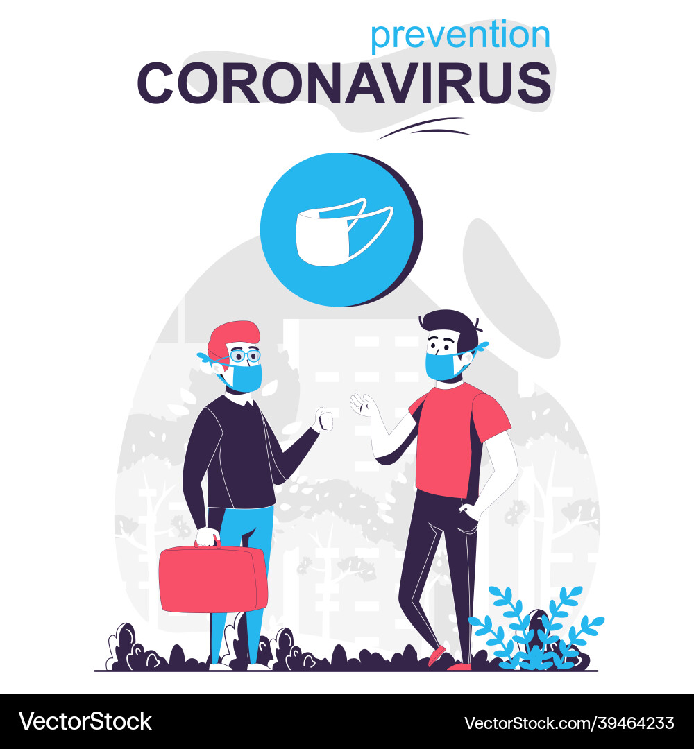 Prevention coronavirus isolated cartoon concept Vector Image